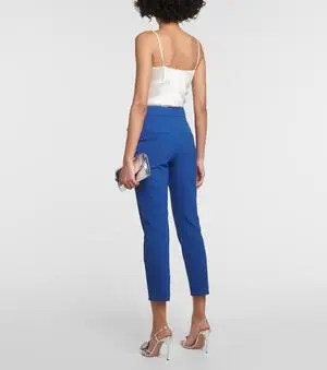 Veronica Beard Renzo Cropped Pants - Blue