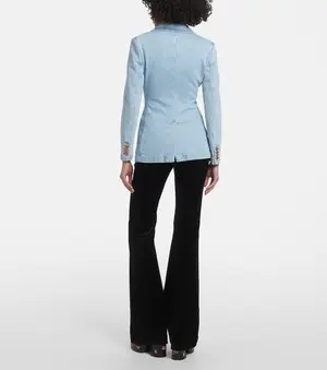 Etro Embroidered Denim Blazer