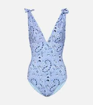 Etro Paisley Print Swimsuit - Blue