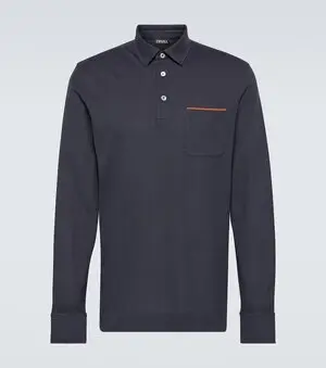 Zegna Cotton Polo Shirt - Blue