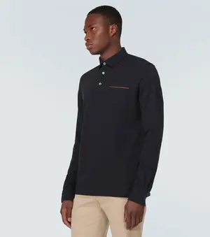 Zegna Cotton Polo Shirt - Blue