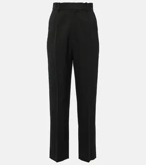 Victoria Beckham High-rise Straight Pants - Black