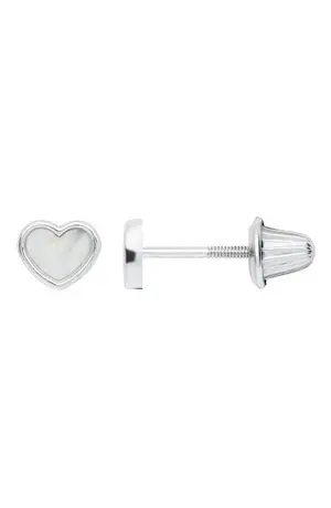 MIGNONETTE Sterling Heart Stud Earrings