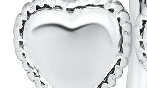 MIGNONETTE Sterling Heart Hoop Earrings