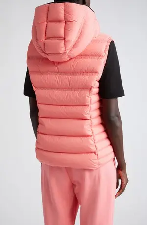 Moncler Aliterse Down Hooded Vest - Desert Rose