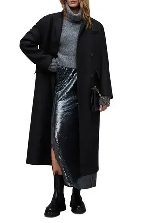 ALLSAINTS James Wool Blend Longline Coat