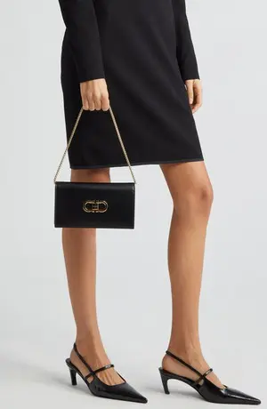 FERRAGAMO Double Gancio Shoulder Bag