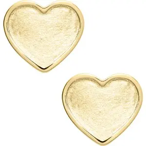 MIGNONETTE 14k Heart Stud Earrings - Gold