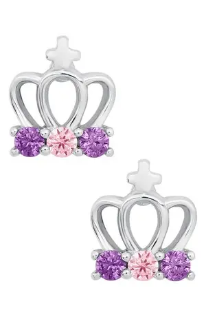 MIGNONETTE Sterling Crown Stud Earrings - Silver