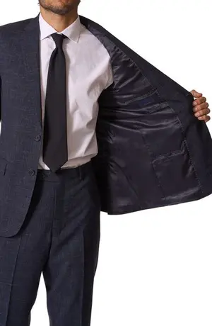 Jb Britches Sartorial Classic Fit Wool & Linen Suit - Navy