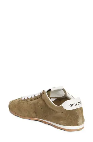 Miu Miu Allacciate Low-top Sneakers - Muschio