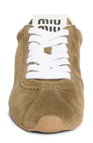 Miu Miu Allacciate Low-top Sneakers - Muschio