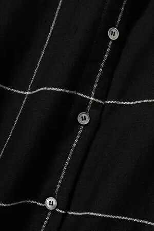 LEMLEM Net Sustain Mariam Checked Cotton-blend Shirt - Black