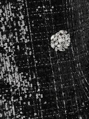 Balmain Strapless Embellished Sequined Tweed Gown
