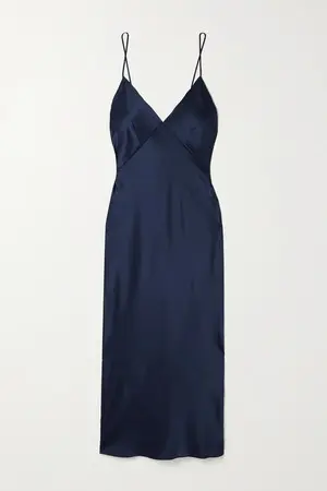Women's Navy Silk