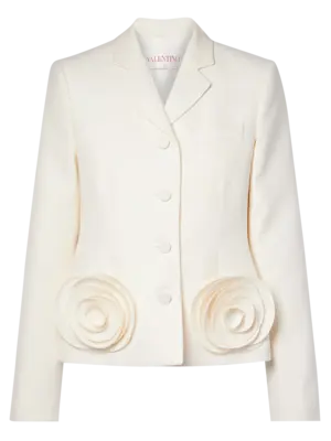 Valentino Garavani Embellished Wool And Silk-blend Blazer