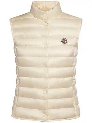 Moncler Liane Nylon Down Vest Beige