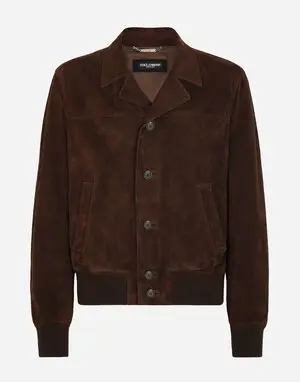 Dolce & Gabbana Nappa Suede Bomber Jacket