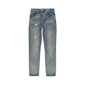 PURPLE BRAND P005 Straight 'mid Indigo Vintage Laser