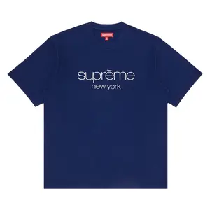 Supreme Classic Logo Short-sleeve Top 'navy - Blue