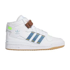 Adidas Kseniaschnaider X Wmns Forum Mid Denim Sneakers - White