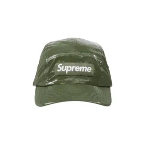Supreme Gloss Ripstop Camp Cap - Green