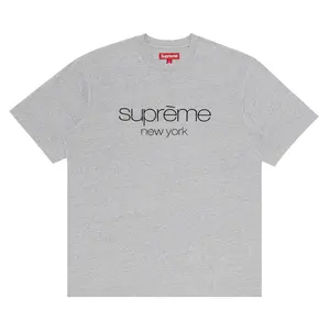 Supreme Classic Logo Short-sleeve Top 'heather - Grey