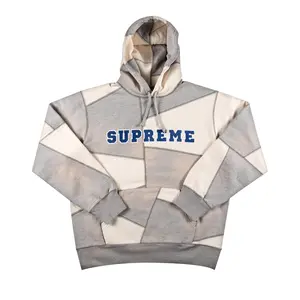 Supreme Patchwork Hooded Sweatshirt - Grey
