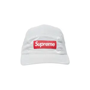 Supreme Gloss Ripstop Camp Cap - Grey