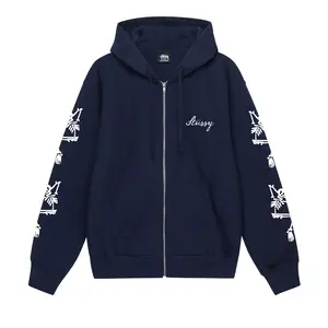StÜssy Paradise Lost Zip Hoodie - Blue