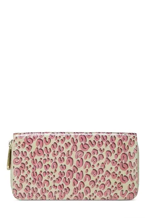 LOUIS VUITTON Stephen Sprouse X Blanc Corail Vernis Leopard Zippy Continental Wallet