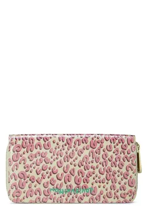 LOUIS VUITTON Stephen Sprouse X Blanc Corail Vernis Leopard Zippy Continental Wallet
