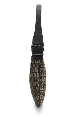 Fendi Zucchino Canvas Oyster Shoulder Bag