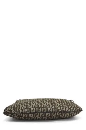 Fendi Zucchino Canvas Oyster Shoulder Bag
