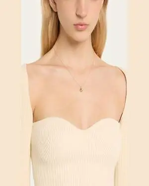 SYDNEY EVAN 14k Yellow Beehive Charm Pendant Necklace