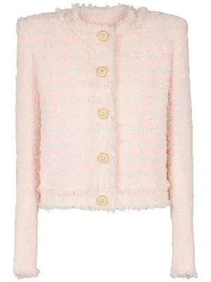 Balmain Balmain Textured Tweed Jacket Multicolor