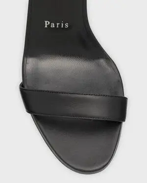 CHRISTIAN LOUBOUTIN 85mm Loubigirl Ankle-strap Sandals - Black