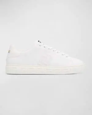 Versace Versace La Greca Leather Low-Top Sneakers - White White