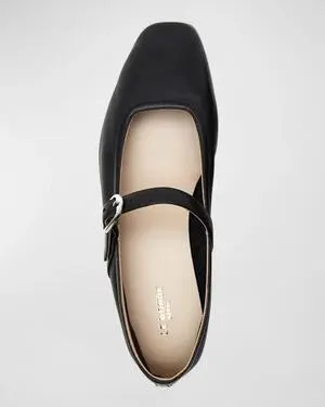 Le Monde Beryl Le Monde Beryl Leather Mary Jane Ballerina Flats Black