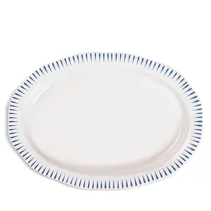 JULISKA Sitio Stripe 17 Serving Platter - Delft Blue