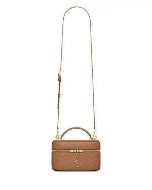 Saint Laurent Gaby Mini Lambskin Vanity Bag Fox