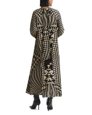 REISS Kate Printed Long Sleeve Dress