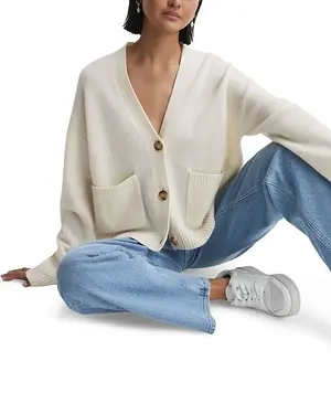 REISS Juni Dropped Shoulder Cardigan