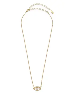 Ettika Crystal Evil Eye Plated Necklace