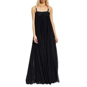 Dolce & Gabbana Maxi Pleated Dress - Black