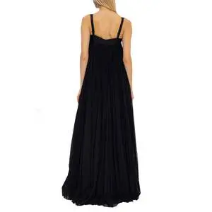 Dolce & Gabbana Maxi Pleated Dress - Black