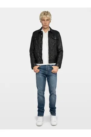 Zadig&Voltaire Crinkled Leather Jacket - Black