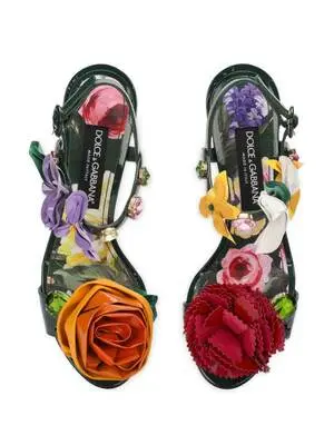 Dolce & Gabbana 60mm Keira Floral-appliqué Sandals