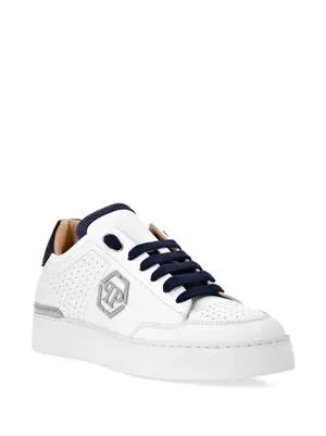 Philipp Plein Logo-appliqué Lace-up Sneakers - White