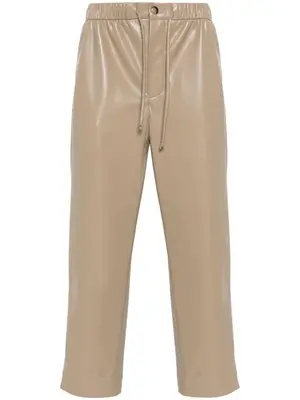 Nanushka Drawstring Straight-leg Trousers - Neutrals